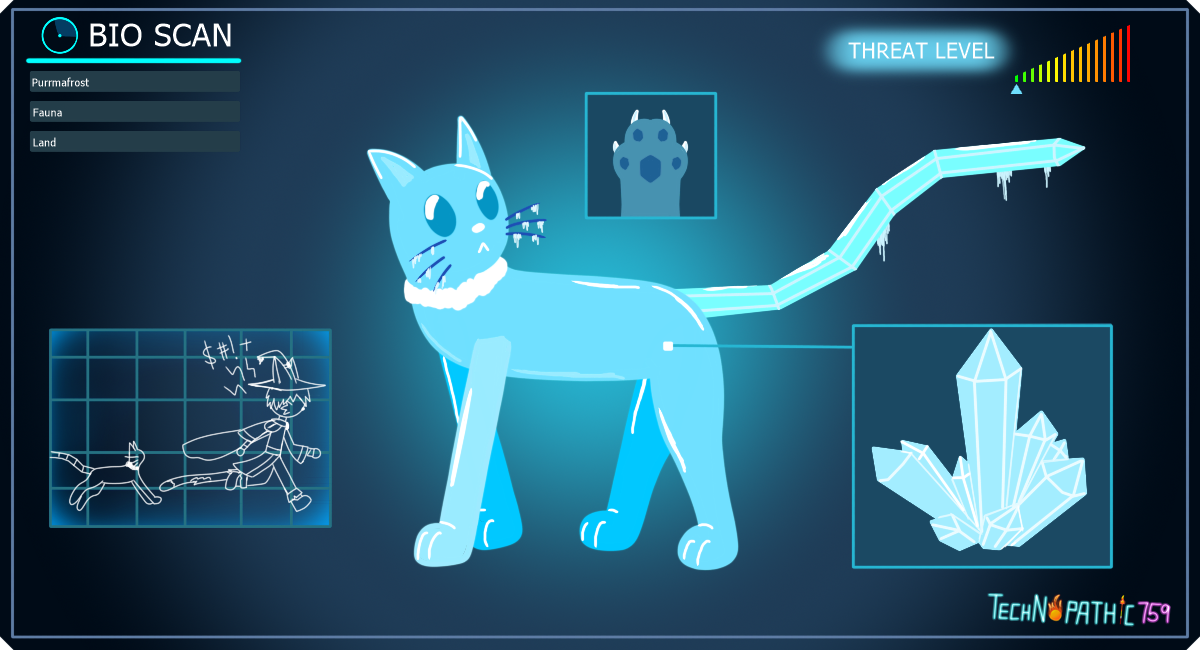 Creature concept-- Purrmafrost by Netherkitty