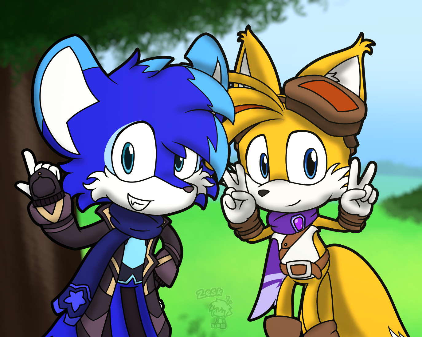 [Sonic] Atlantes and Tails by Zeskverta