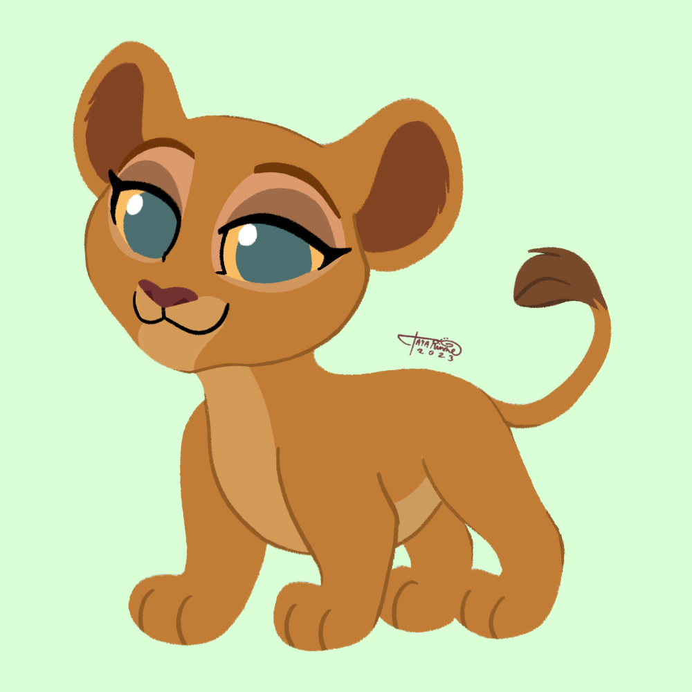 Lineless art style Nala by Tayarinne