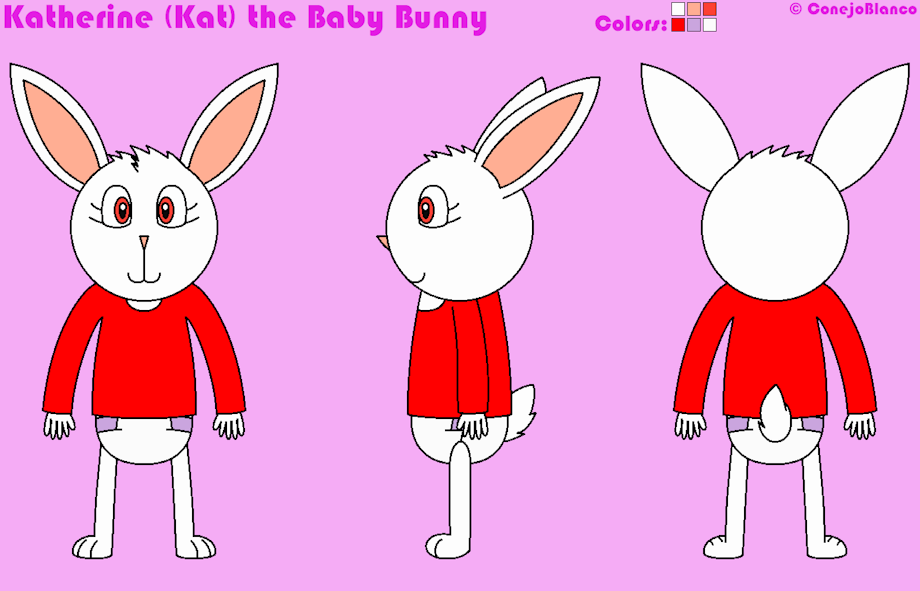 Kat Bunny (ConejoBlanco) Model Sheet OLD by DanielMania123