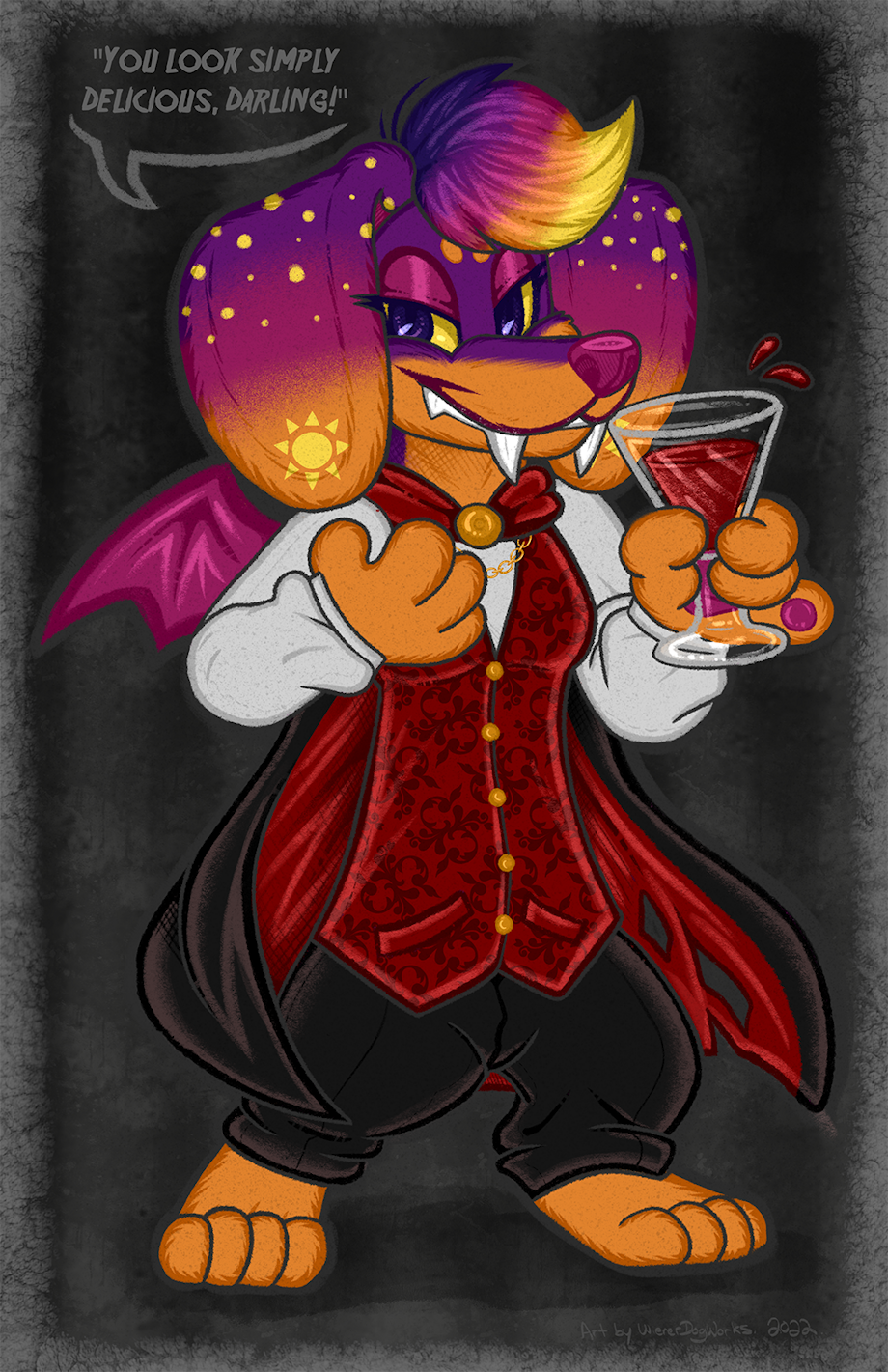 Vampire Dachshund by SleepyChi