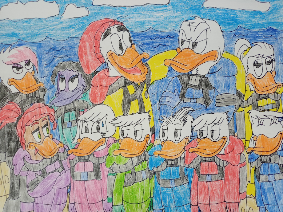 Ducktales kids get ready to explore underwater - plus Donald and Fethry ...