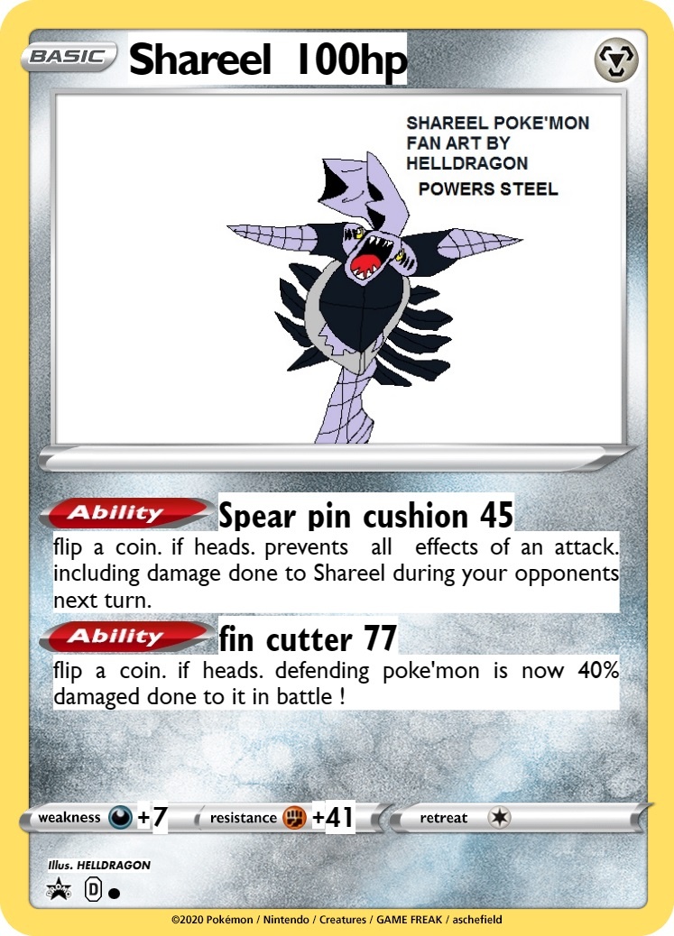 New SHARPEDO EVOLUTION COMBINER MONSTER POKE'MON FAN CARD SERIES 3! by ...