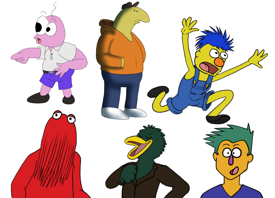 DHMIS and Smiling Friends by SamuraiCanine