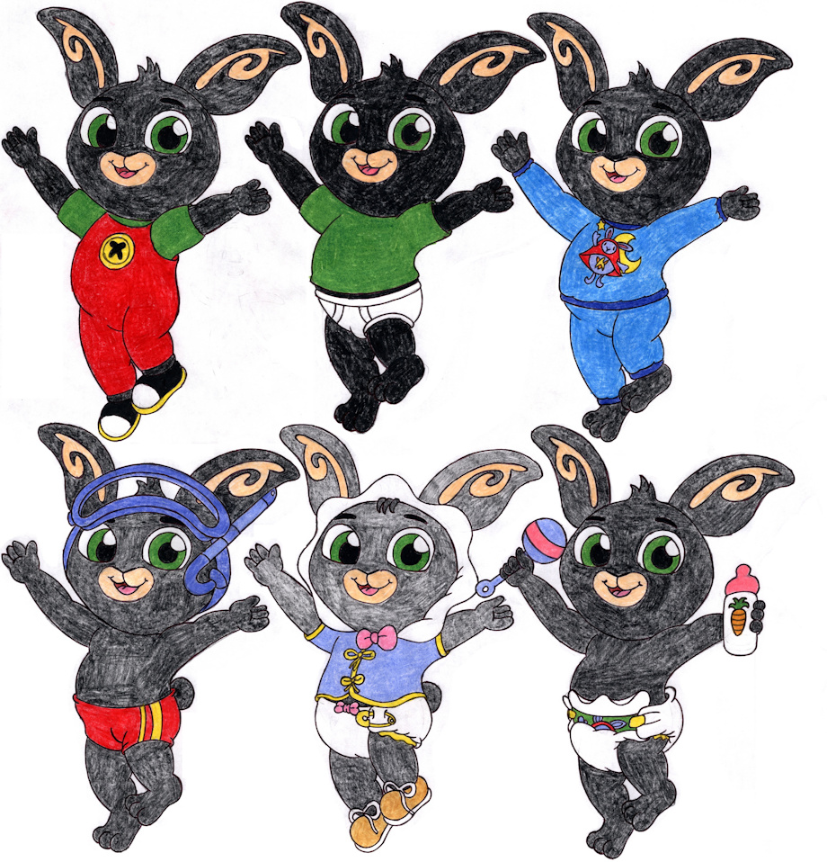 Bing Bunny Collage by BlazeHeartPanther